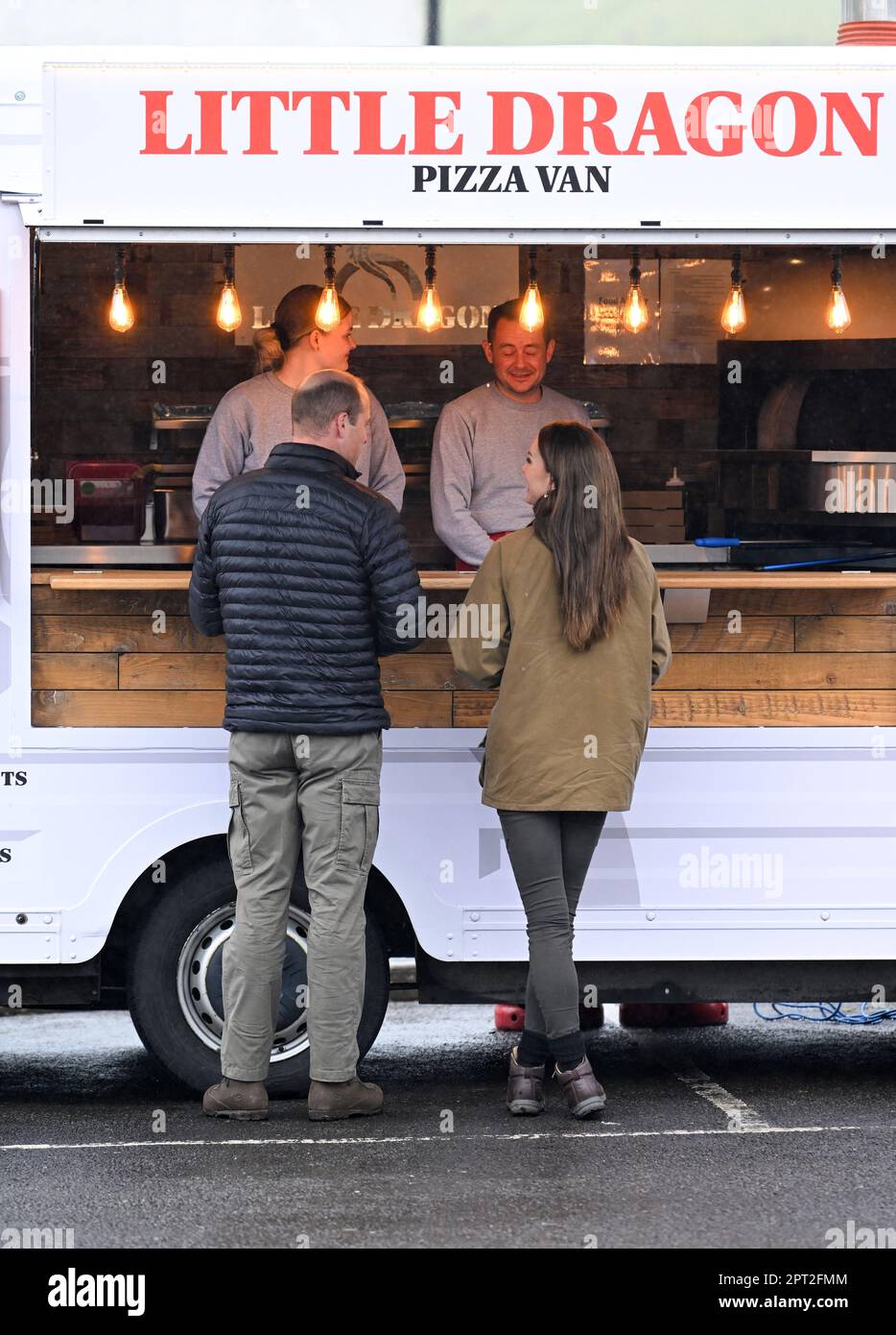 Wales, UK. 27th Apr, 2023. The Prince and Princess of Wales visit the ...