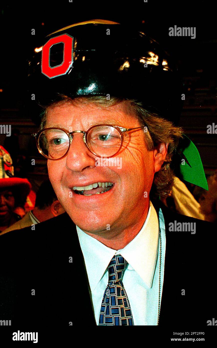 Talk show host Jerry Springer is interviewed on the floor of the 1996 ...