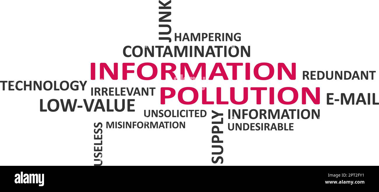 word cloud - information pollution Stock Vector Image & Art - Alamy