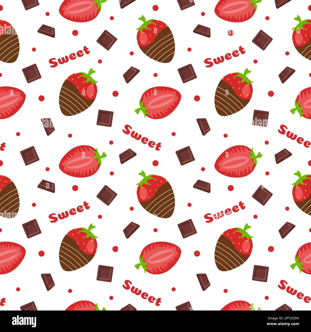 Chocolate Seamless Pattern Design with Choco Decoration in Template ...