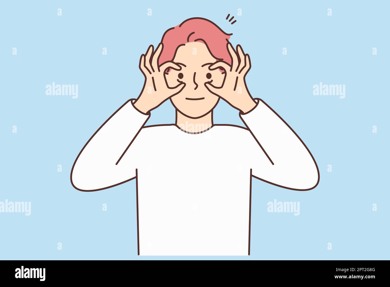 Eyes open cartoon hi-res stock photography and images - Alamy
