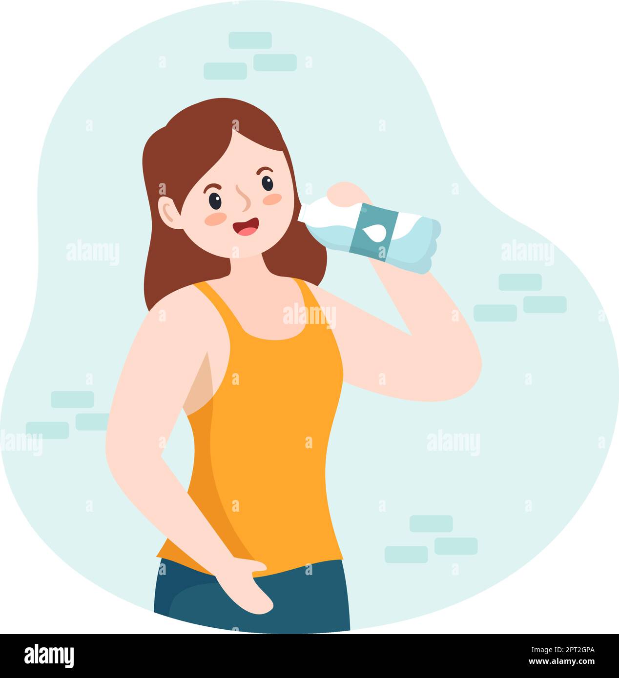 People Drinking Water From Plastic Bottles and Glasses with Pure Clean ...