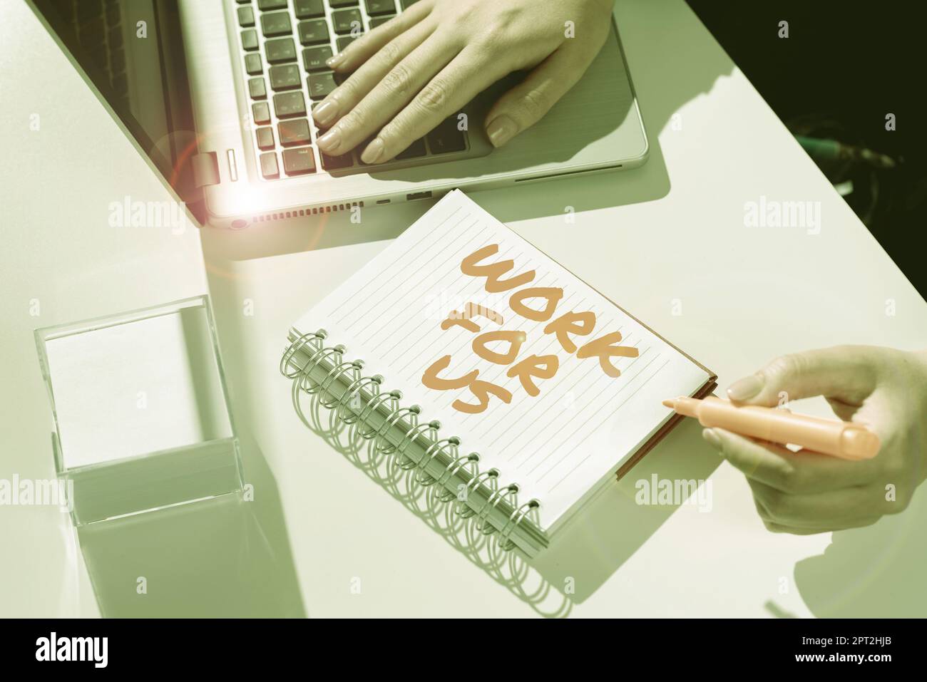 Sign displaying Work For Us, Internet Concept Invitation to join a ... Sign displaying Work For Us, Internet Concept Invitation to join a ...
