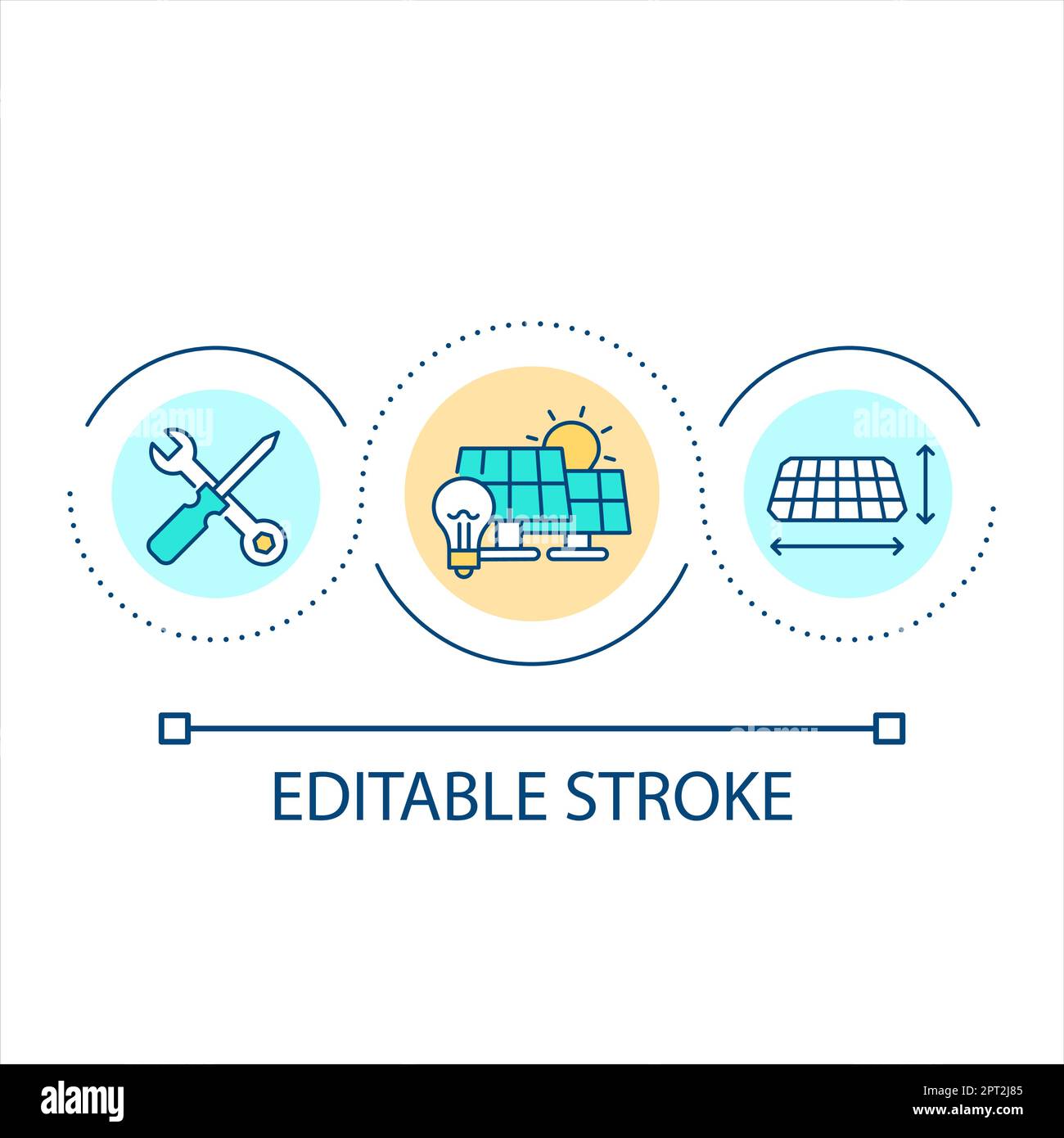 Solar cell circle Stock Vector Images - Alamy
