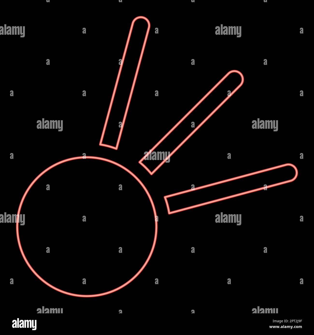 Neon symbol meteorite red color vector illustration image flat style ...