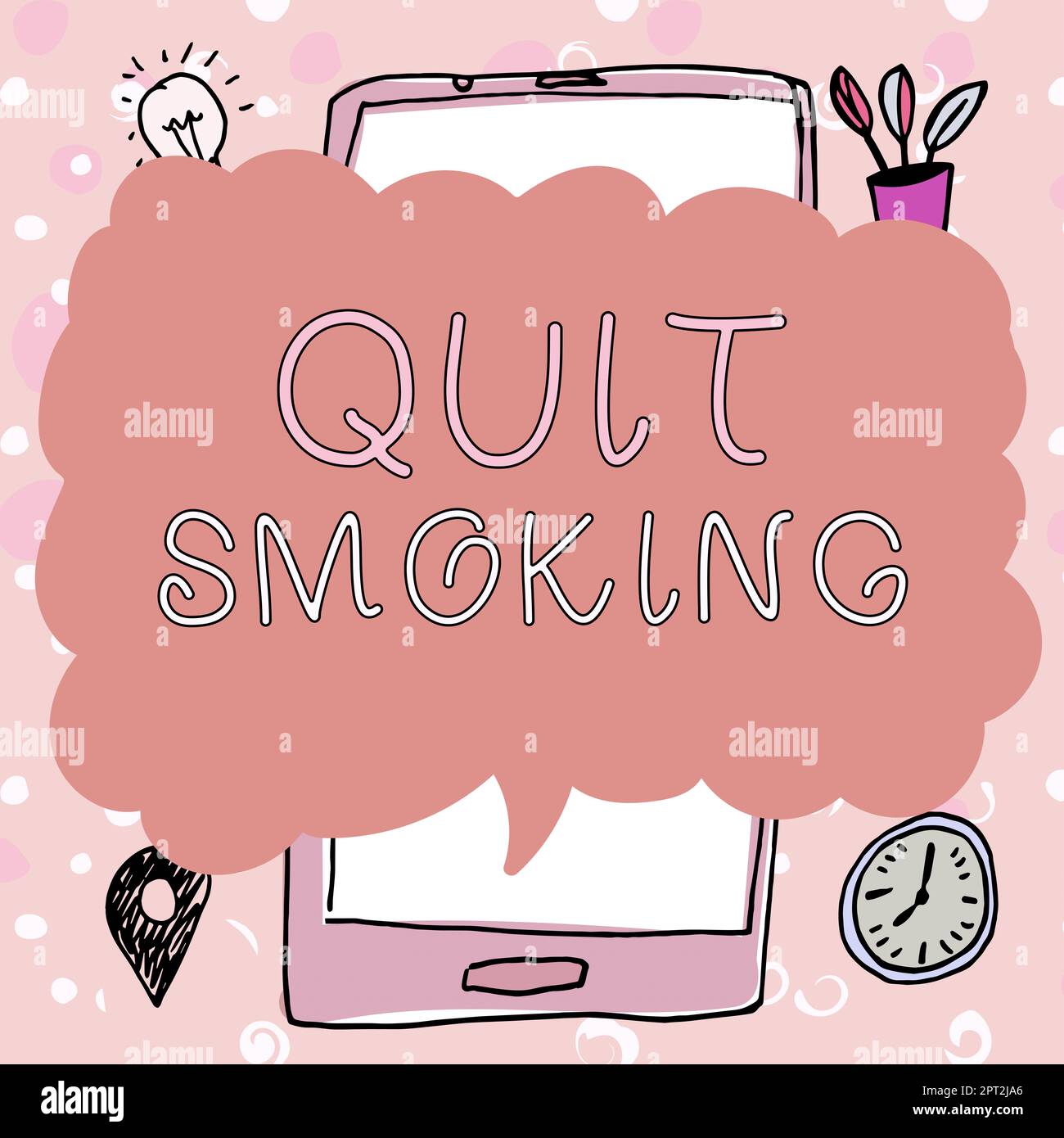 Hand writing sign Quit Smoking, Business showcase Discontinuing or ...