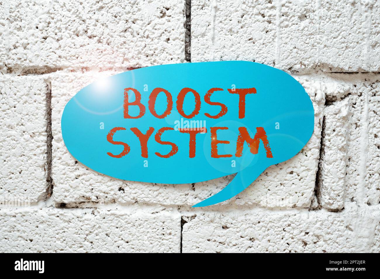 Text caption presenting Boost System, Word for Rejuvenate Upgrade ...