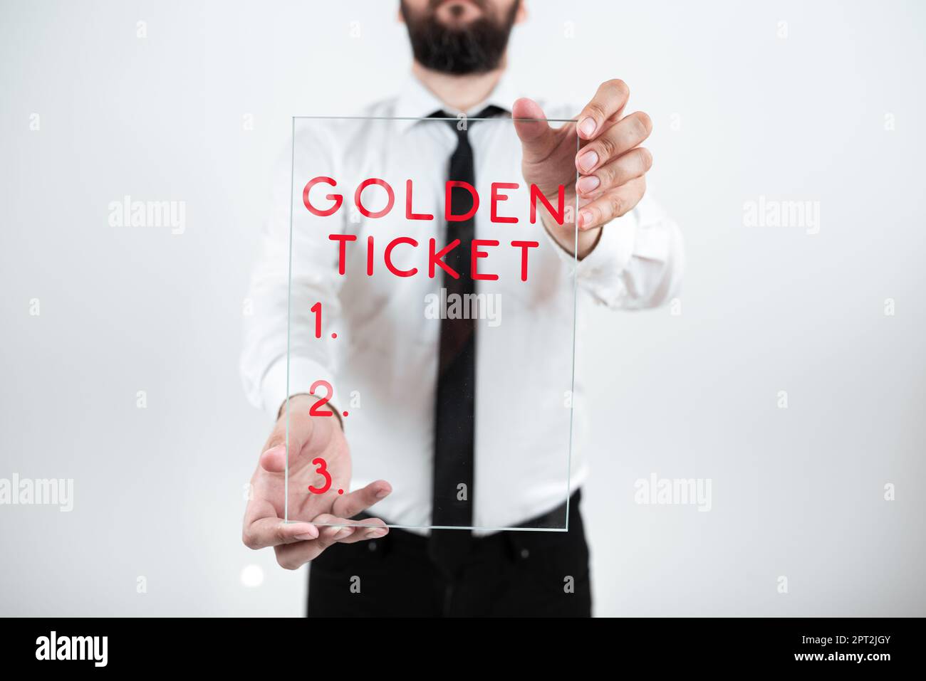 Text sign showing Golden Ticket, Internet Concept Rain Check Access VIP ...