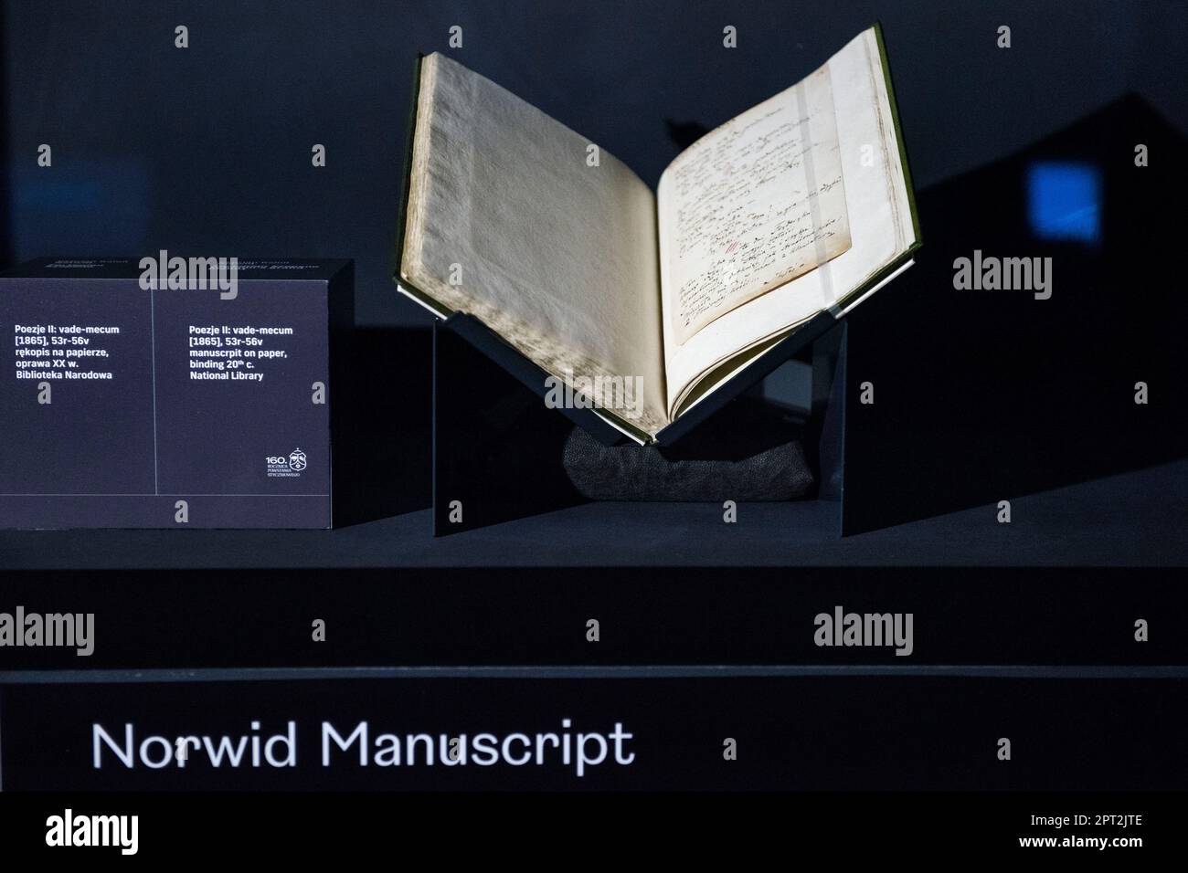 The manuscript of Cyprian Kamil Norwid's poem "Chopin's Piano" is seen ...