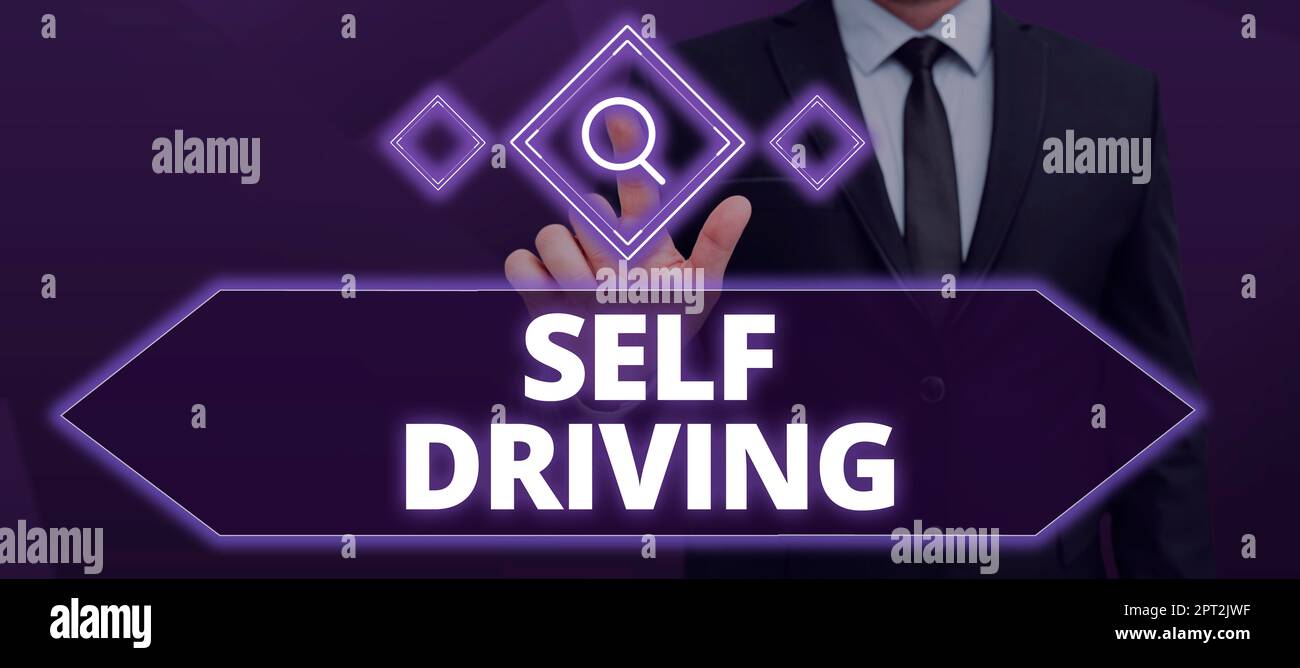 Writing displaying text Self Driving, Business concept Autonomous ...