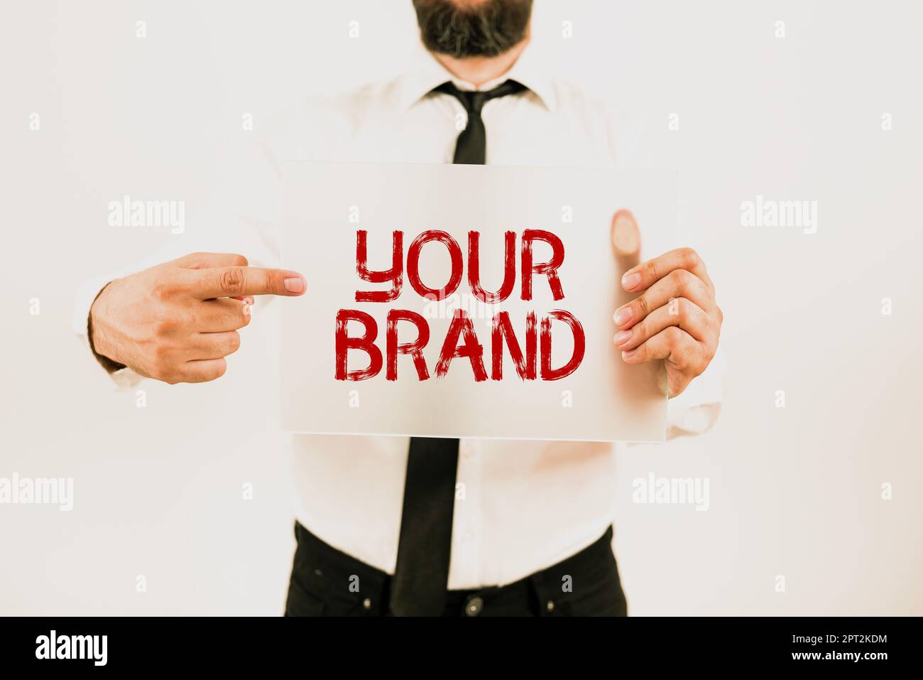 Text sign showing Your Brand, Business concept A name of any kind that ...