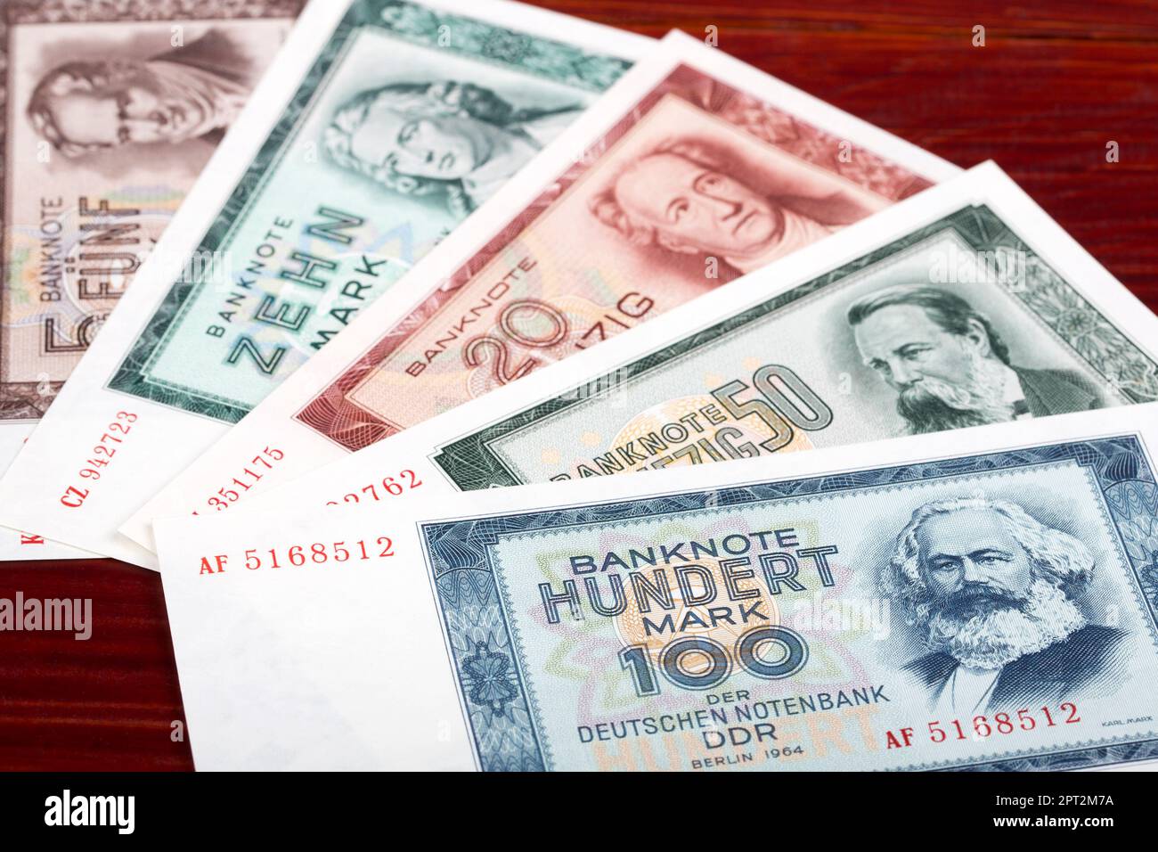 Old Eastern Germany money - Mark - a business background Stock Photo ...