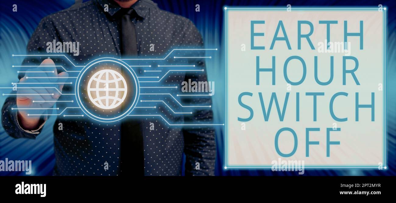 Handwriting text Earth Hour Switch Off, Business idea The Lights Out ...