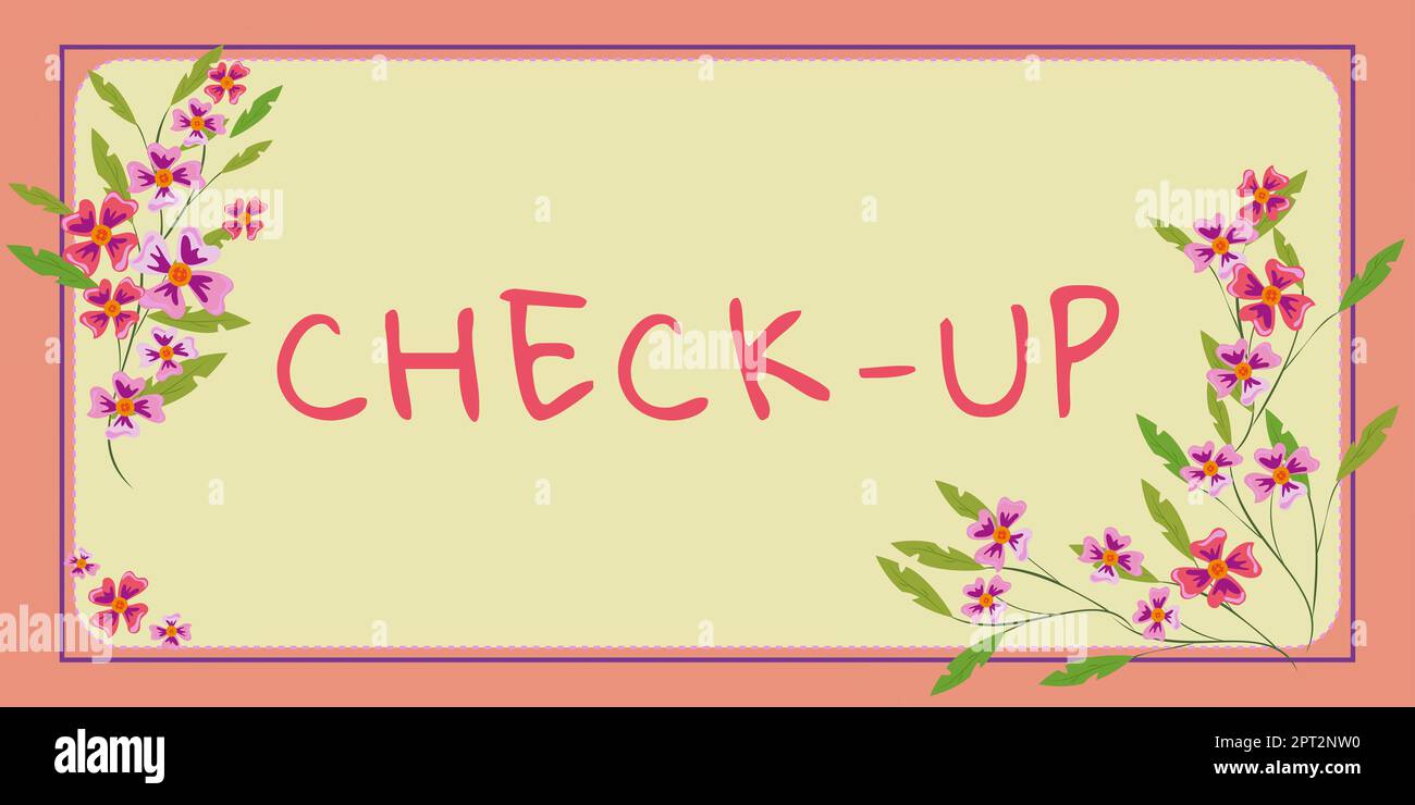 Sign displaying Check Up, Business showcase physical medical or ...