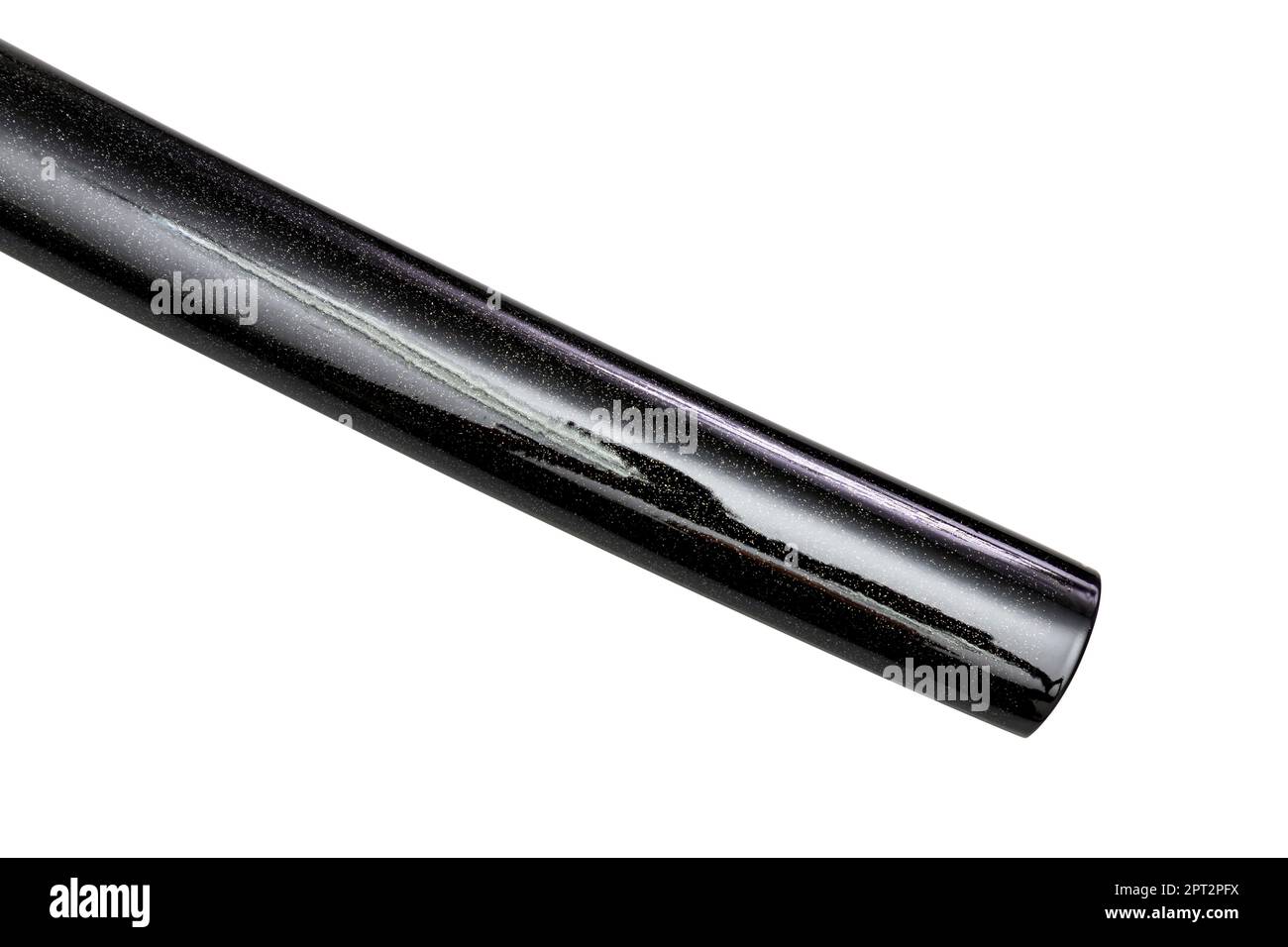 Close up shot of Saya - shiny glossy black scabbard starry style of a ...