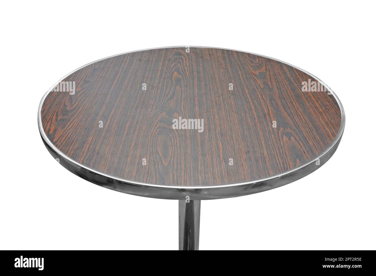 metal mixed wood table isolated on white background Stock Photo - Alamy