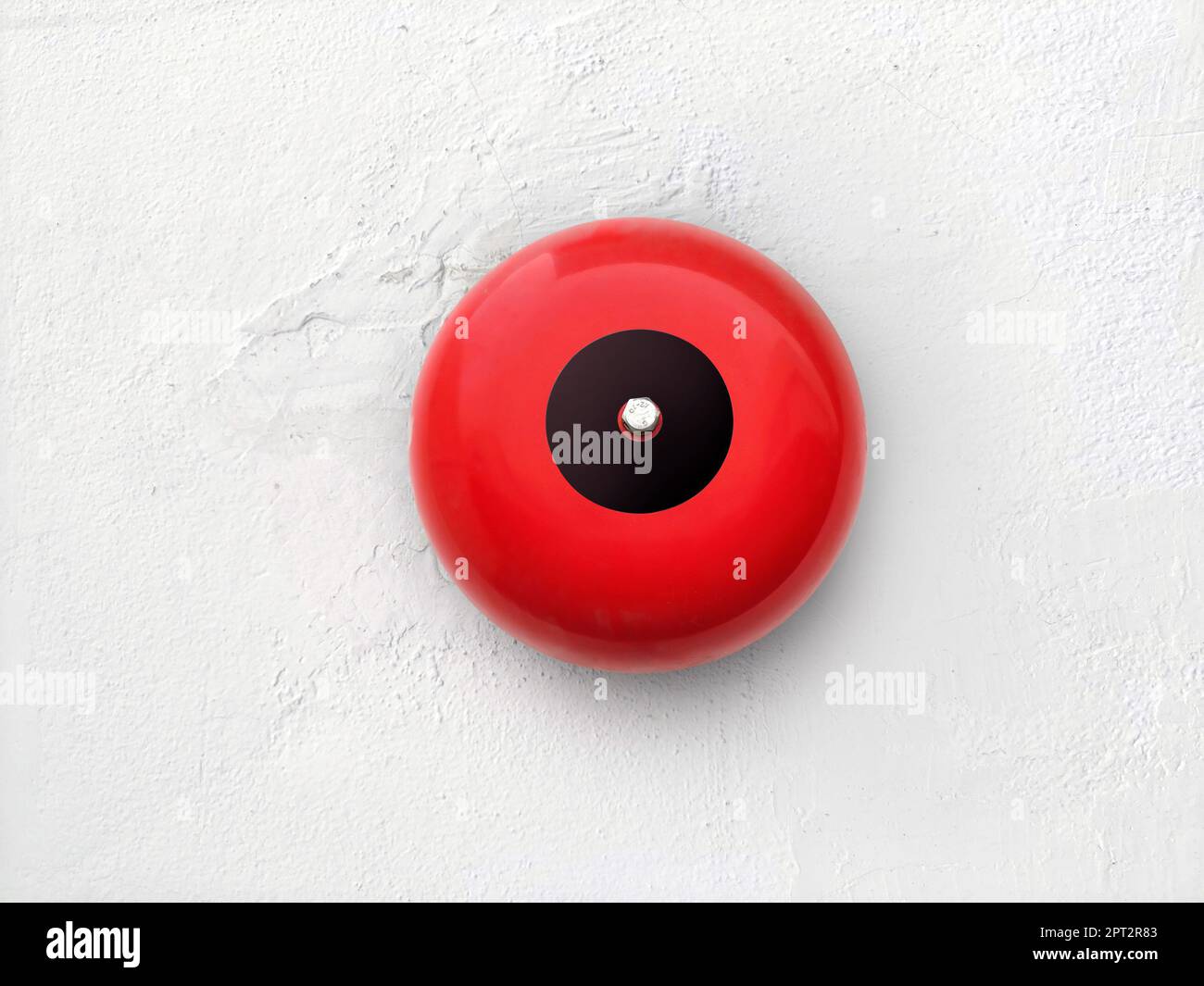 fire alarm on the white wall in the hotel. standard safety in the hotel ...