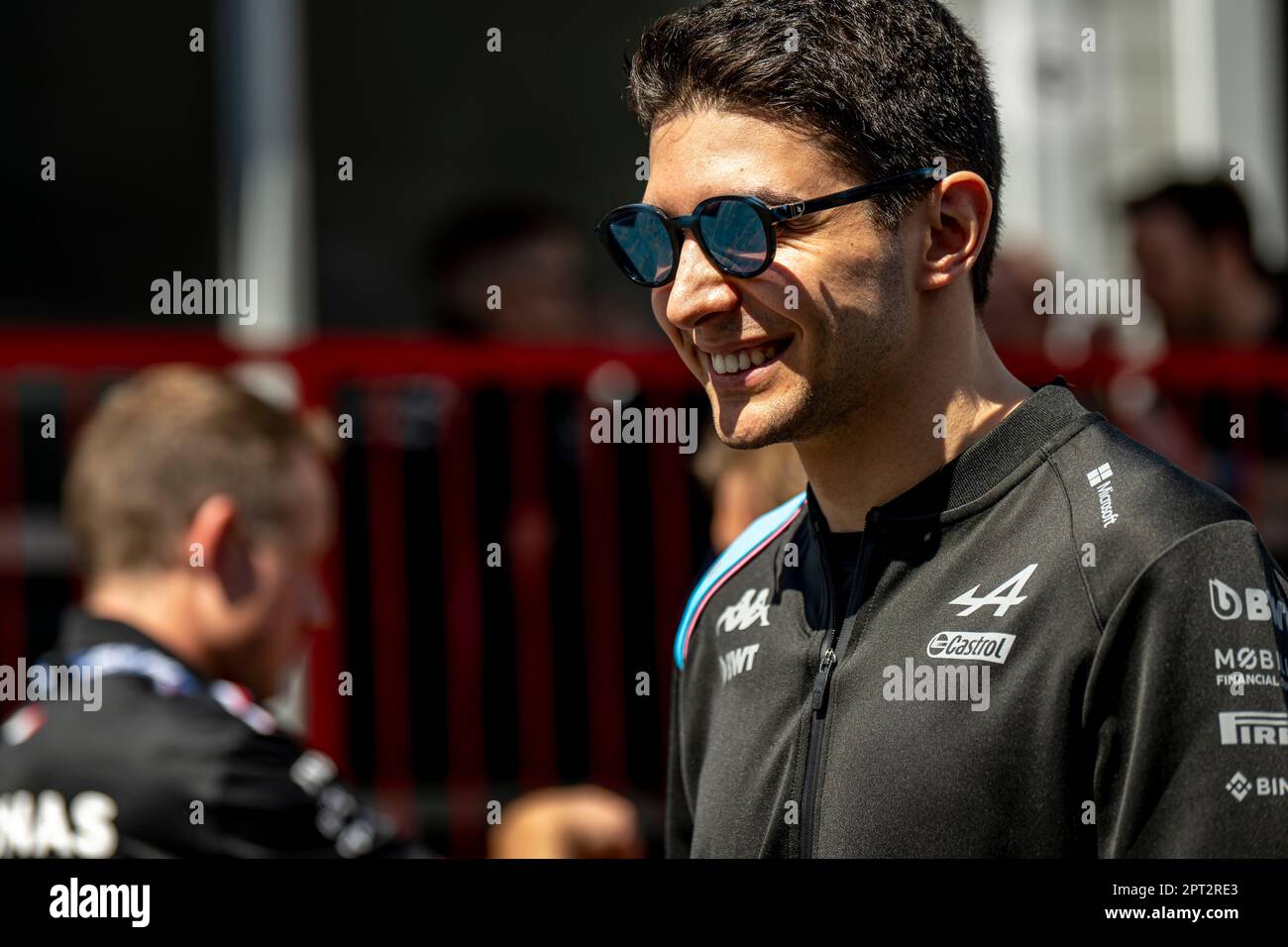 Baku, Azerbaijan, April 27, Esteban Ocon, from France competes for ...