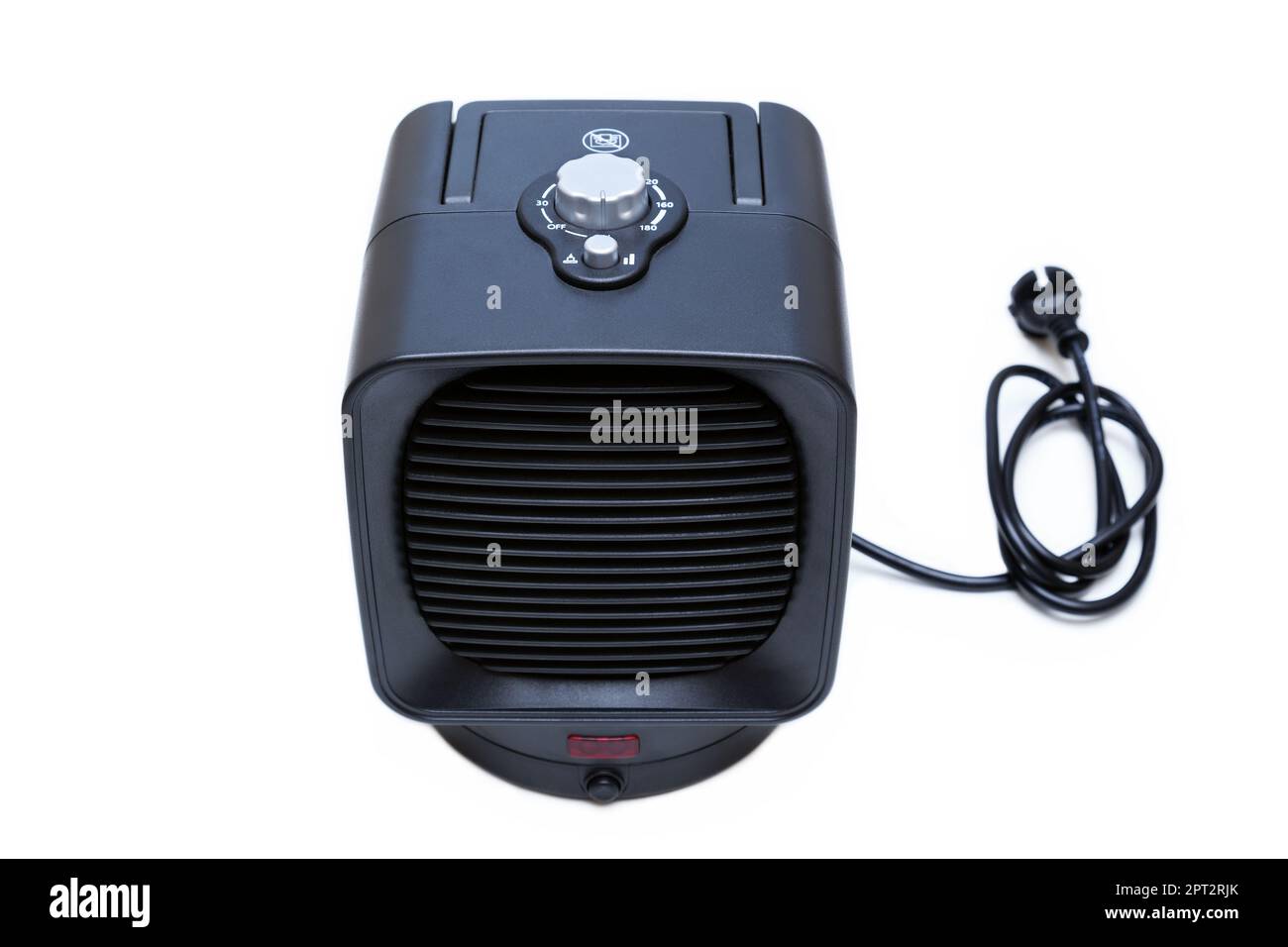 Electric air heater with fan on a white background Stock Photo - Alamy