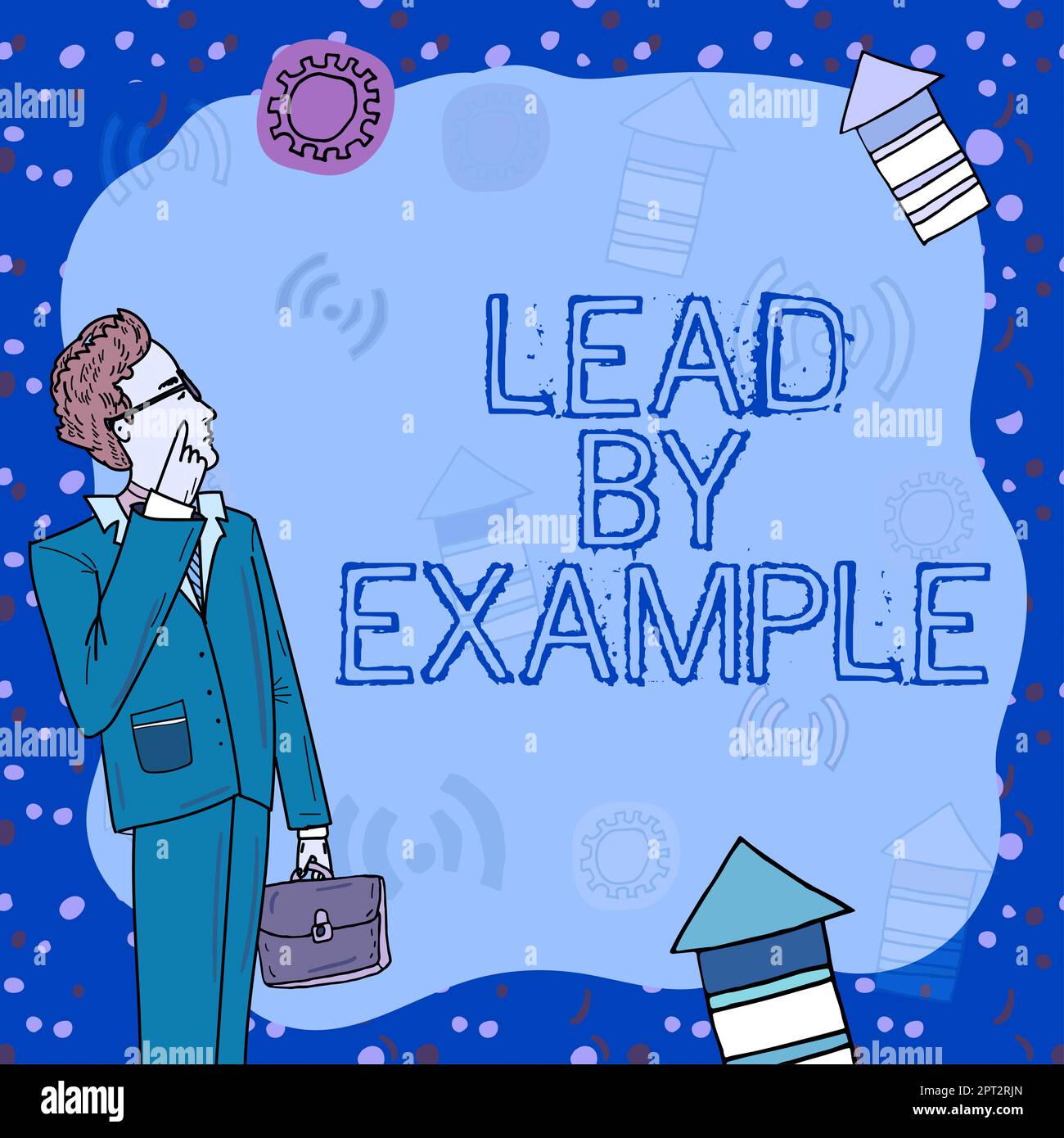 Conceptual caption Lead By Example, Concept meaning Be a role model by ...