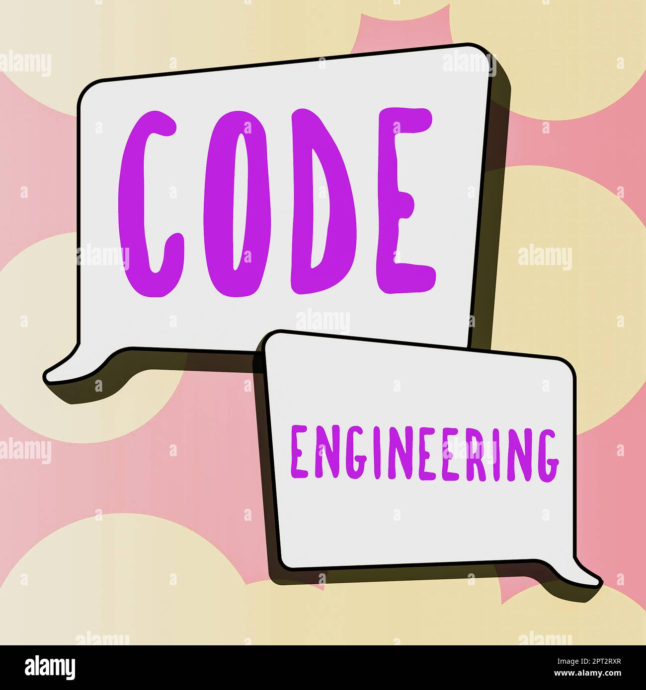 Sign displaying Code Engineering, Word for significant ideas that are completely or partly ...