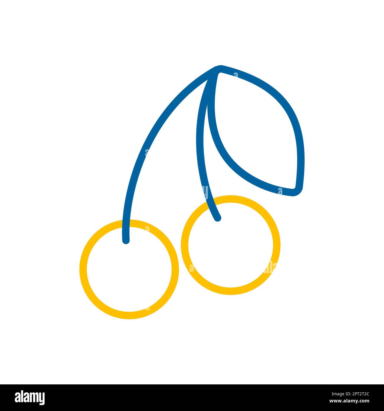 Cherry vector icon. Graph symbol for food and drinks web site, apps ...