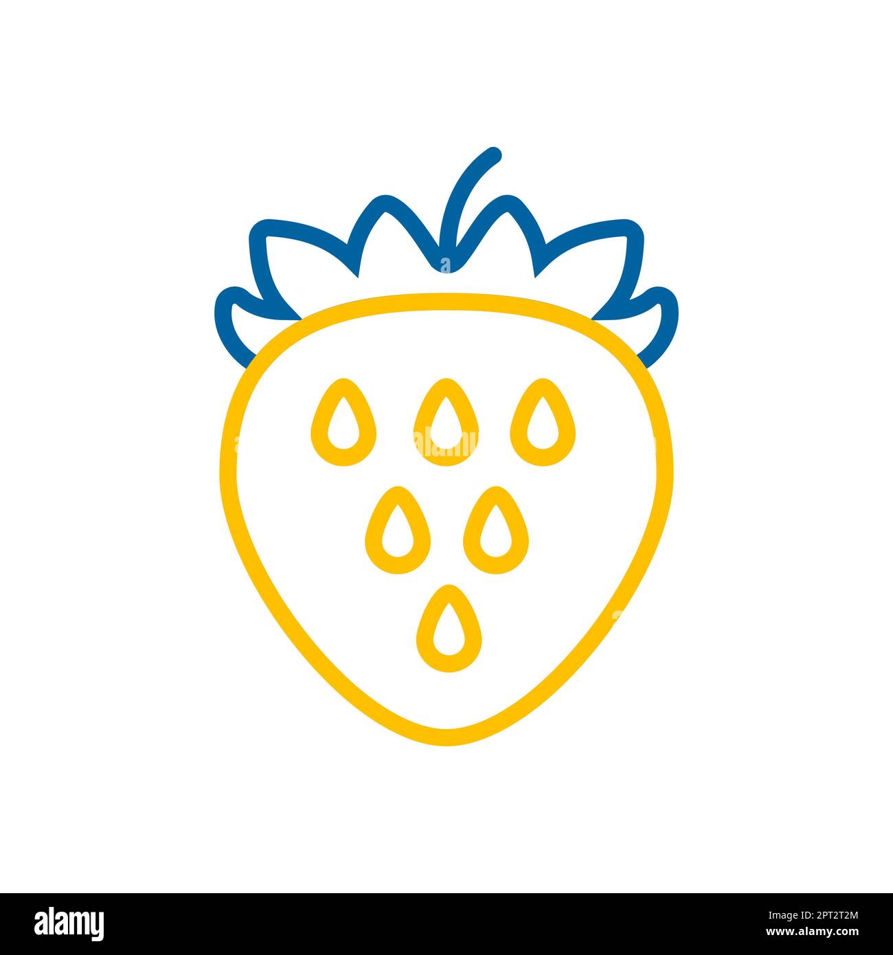 Strawberry vector icon. Graph symbol for food and drinks web site, apps ...