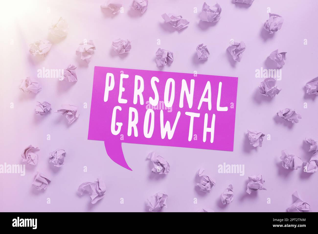 Sign displaying Personal Growth, Word Written on a longterm process ...