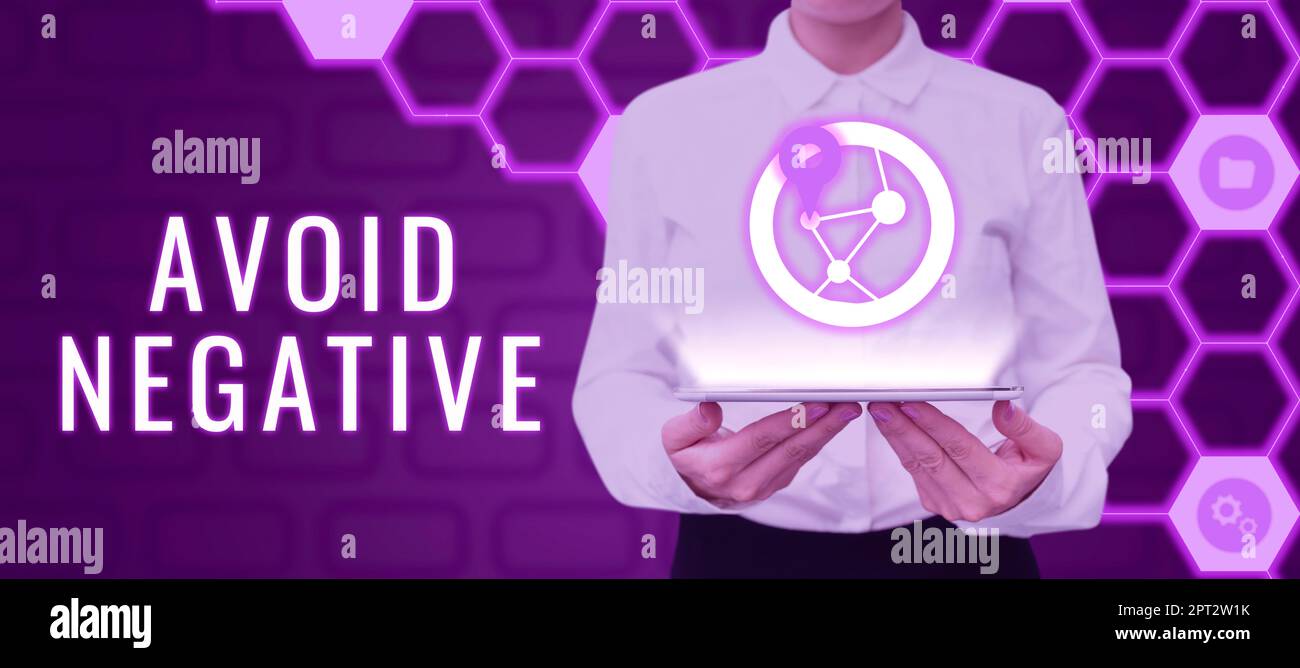 Inspiration showing sign Avoid Negative, Word Written on New Teachers ...