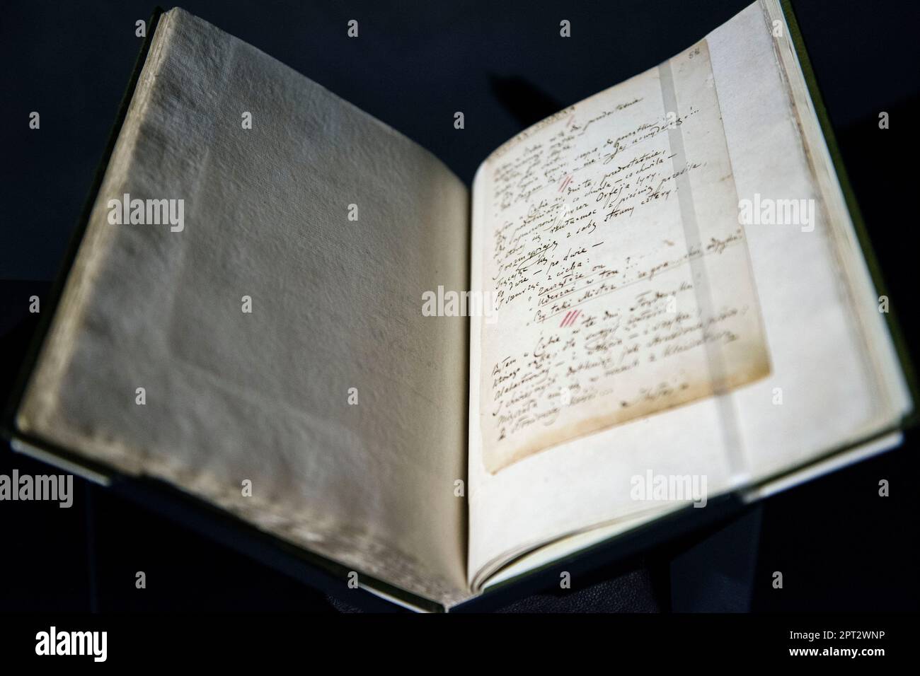 Warsaw, Mazowieckie, Poland. 27th Apr, 2023. The manuscript of Cyprian ...