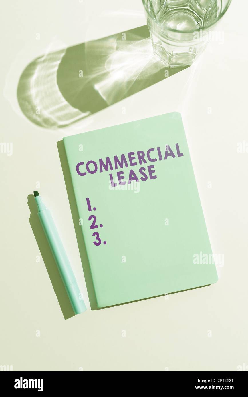 Inspiration showing sign Commercial Lease, Internet Concept study of ...