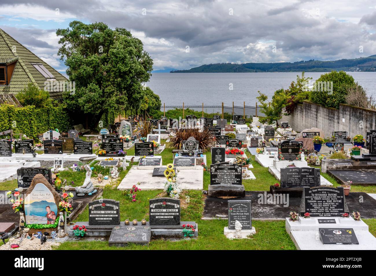 Maori Cemetery, Lake Taupo Region, North Island, New Zealand Stock ...