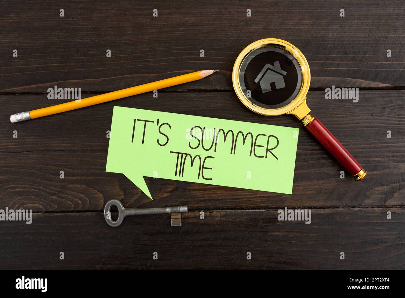 Hand writing sign It S Summer Time, Business concept season for fun and ...