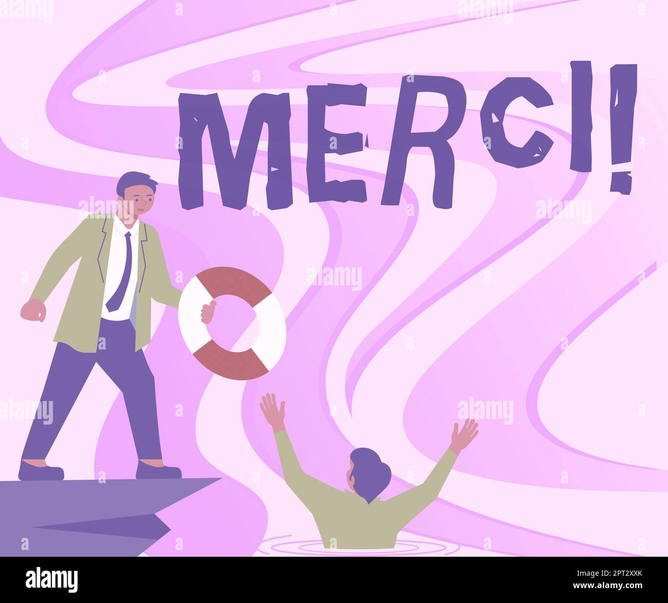 Text showing inspiration Merci, Business concept thank you in French ...