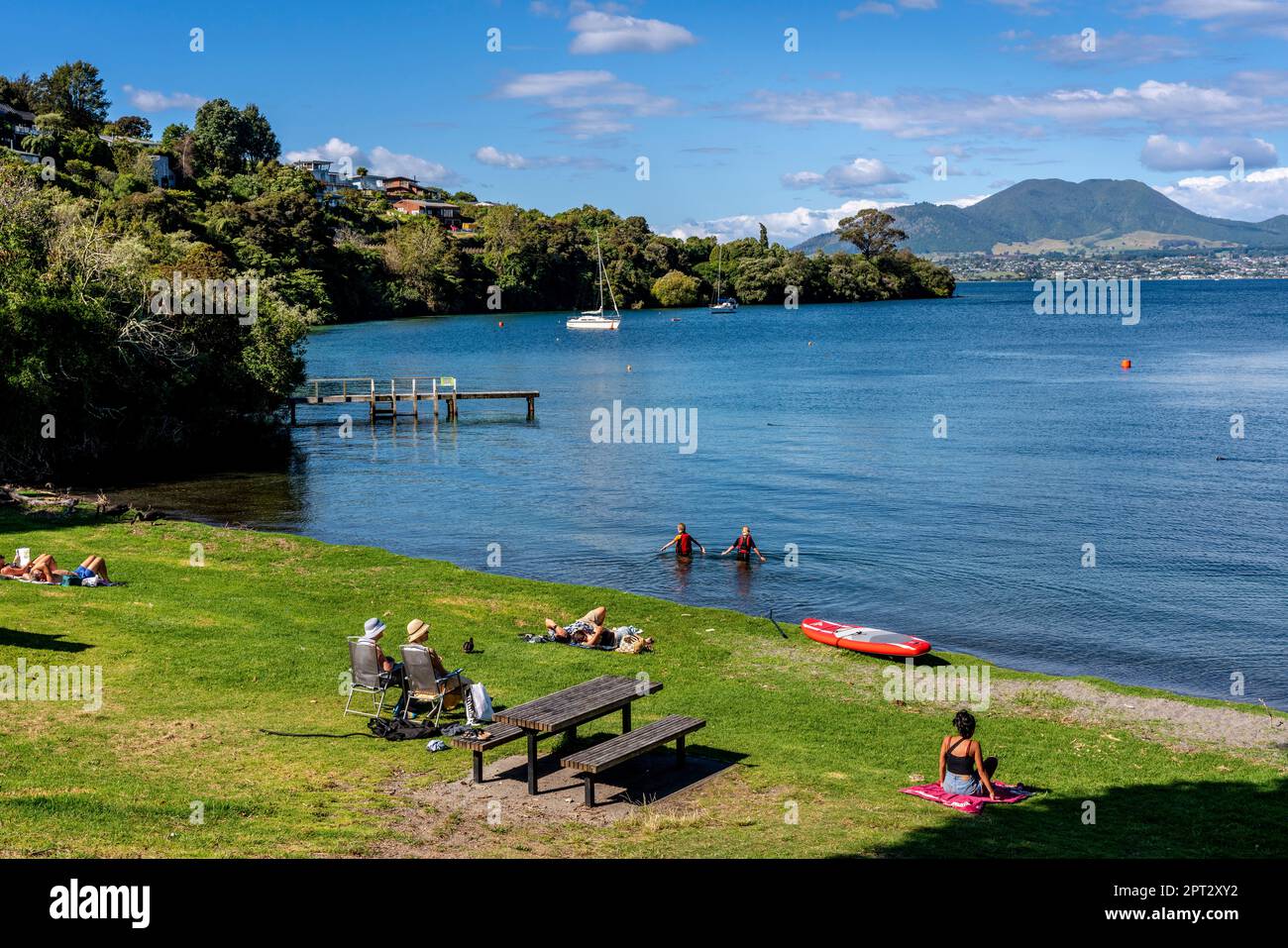 Lake Taupo, Waikato Region, North Island, New Zealand Stock Photo - Alamy