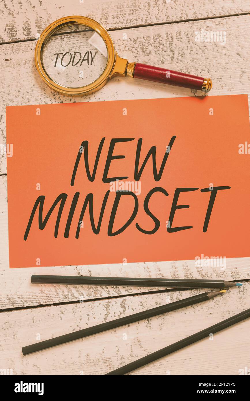 Text showing inspiration New Mindset, Business concept freshly madeup ...