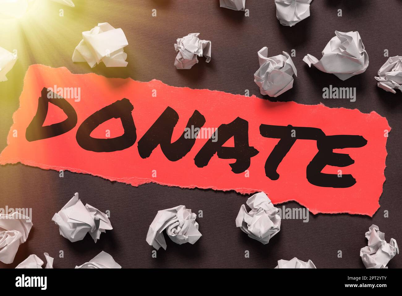 Conceptual display Donate, Word Written on gift for charity to benefit ...