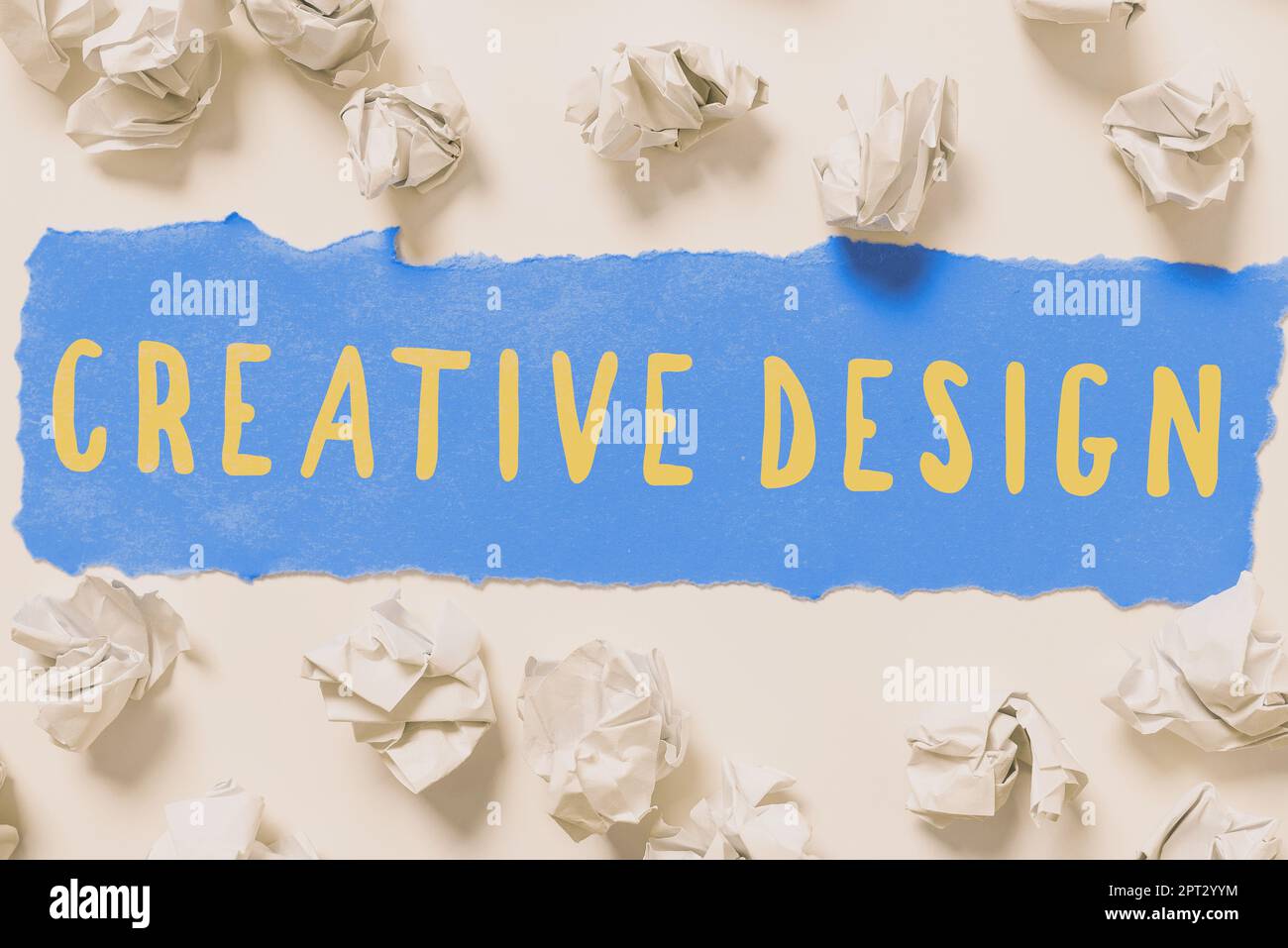 Text sign showing Creative Design, Word Written on a visual element ...