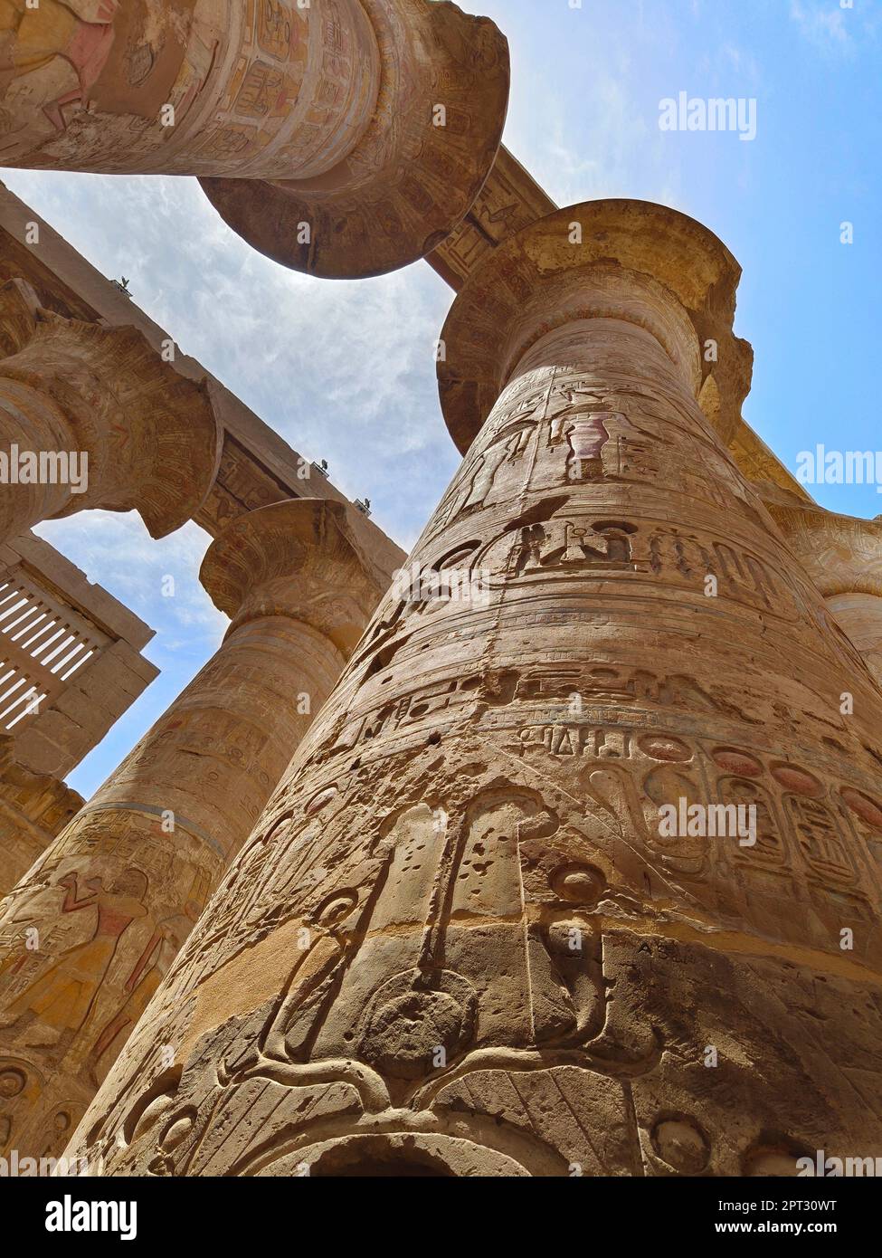Great Hypostyle Hall and clouds at the Temples of Karnak (ancient ...