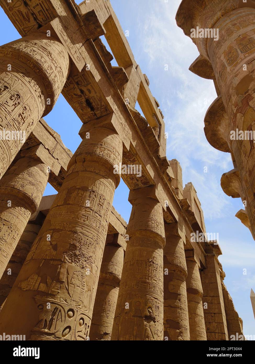 Great Hypostyle Hall and clouds at the Temples of Karnak (ancient ...