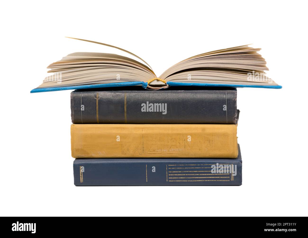 Stack of books on white background hi-res stock photography and images ...