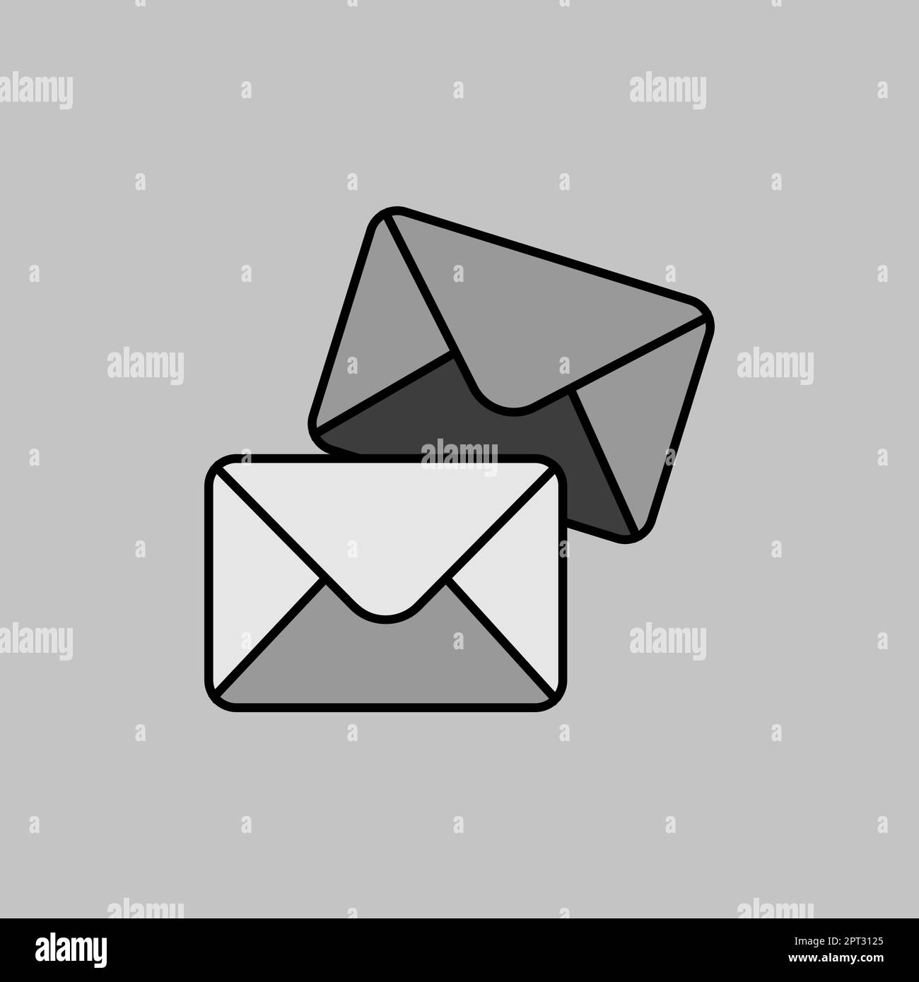 Mail outline grayscale icon. Workspace sign Stock Vector Image & Art ...