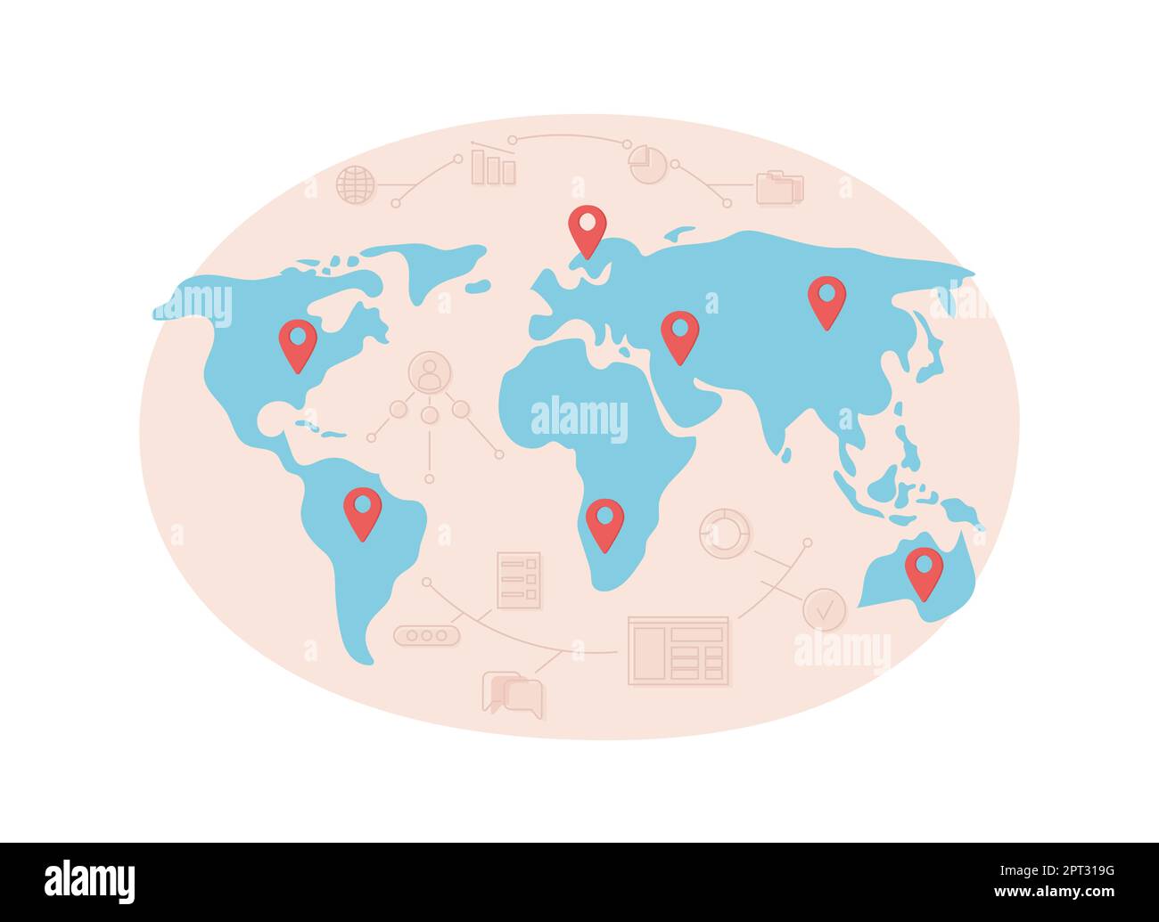 2d world map Stock Vector Images - Alamy