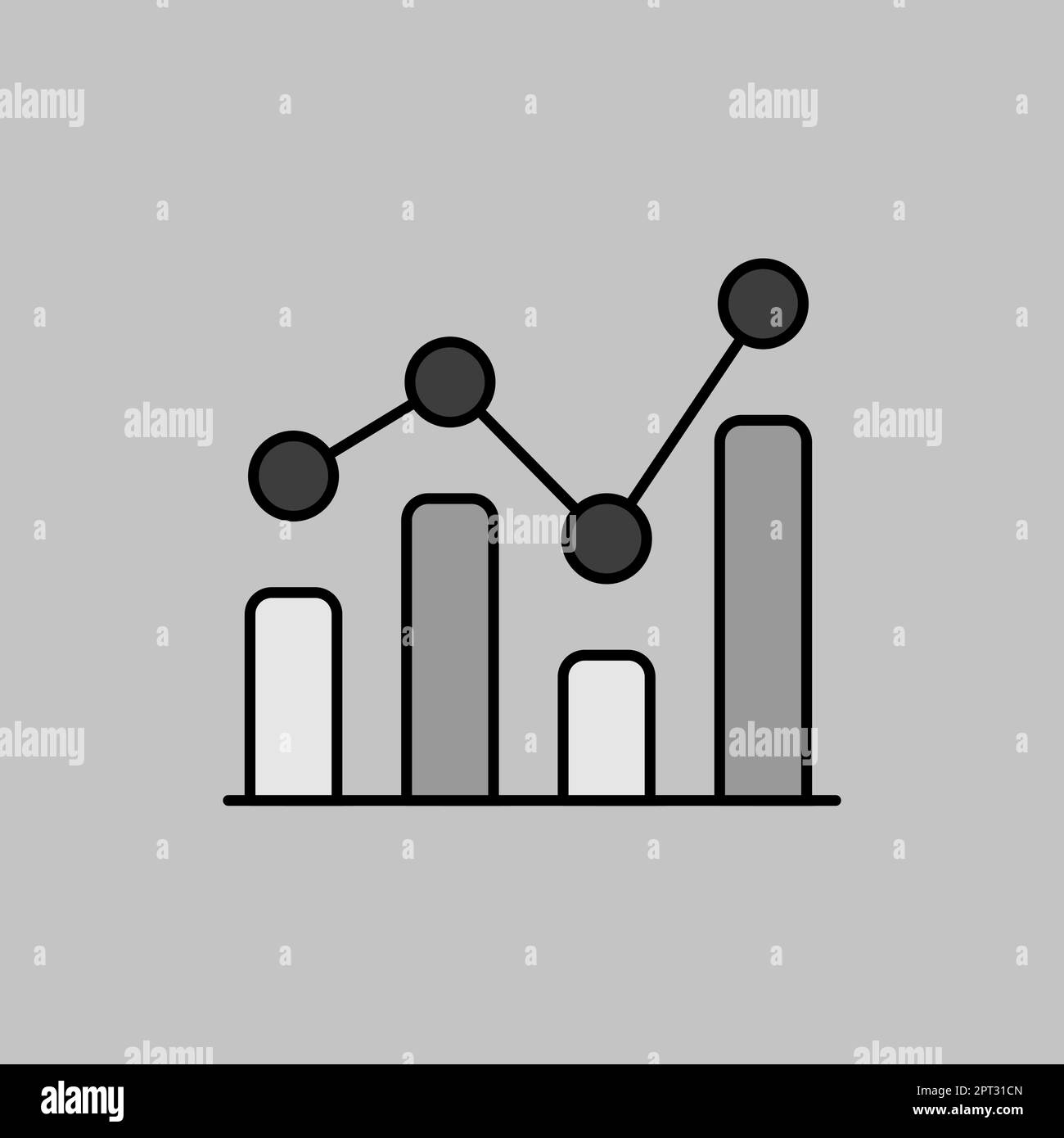 Graph in trendy outline icon. Finances sign Stock Vector Image & Art ...