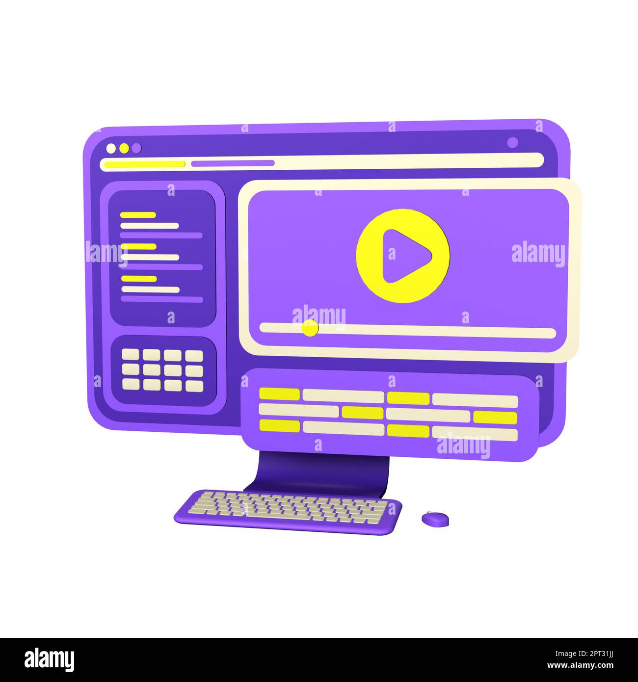 3d illustration of video editor object Stock Photo - Alamy