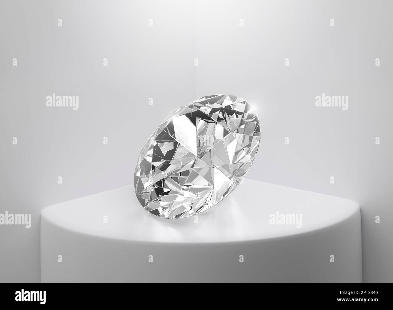 Close up of elegant diamond on Interior white space. for product ...
