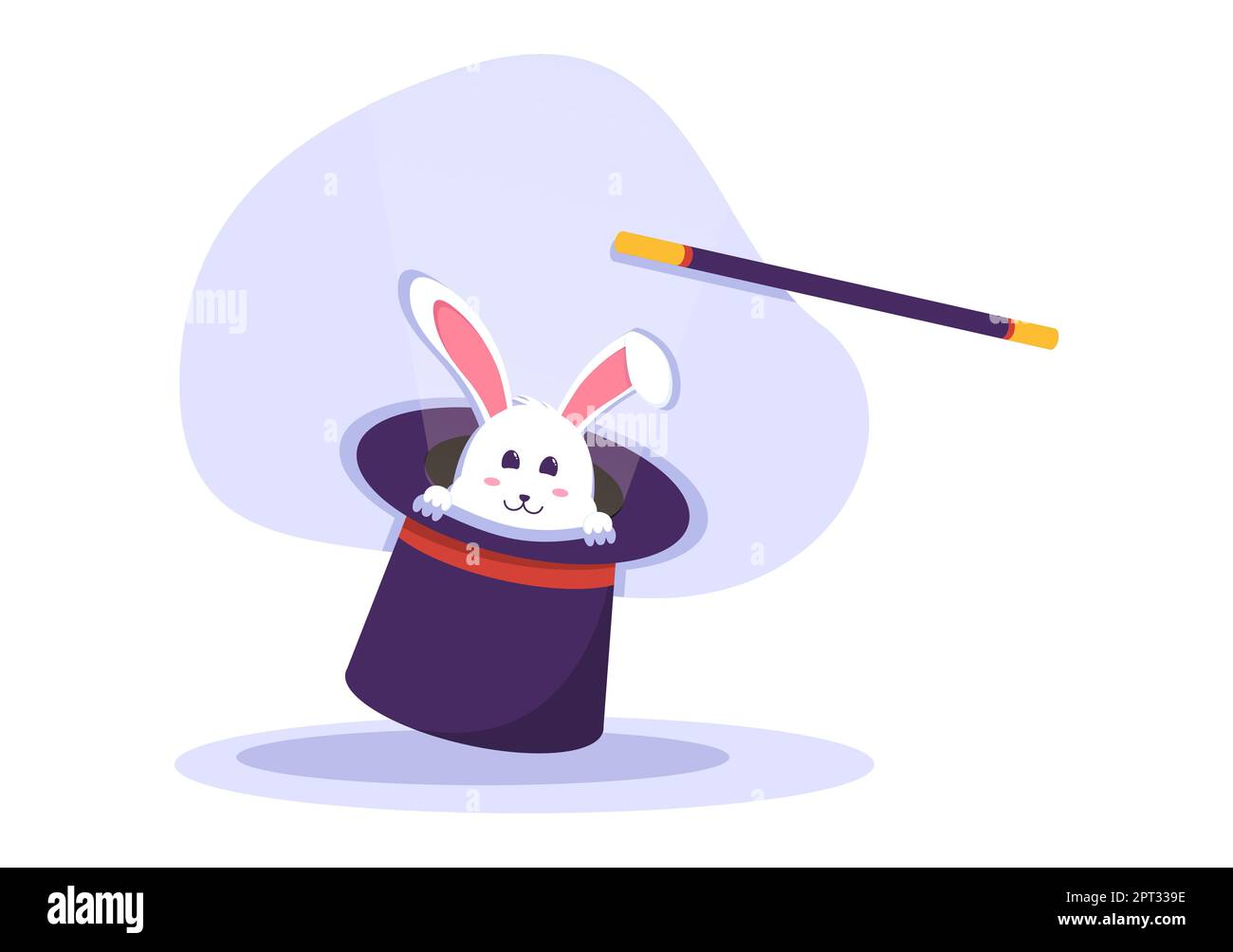 Magician Illusionist Conjuring Tricks and Waving a Magic Wand above his ...