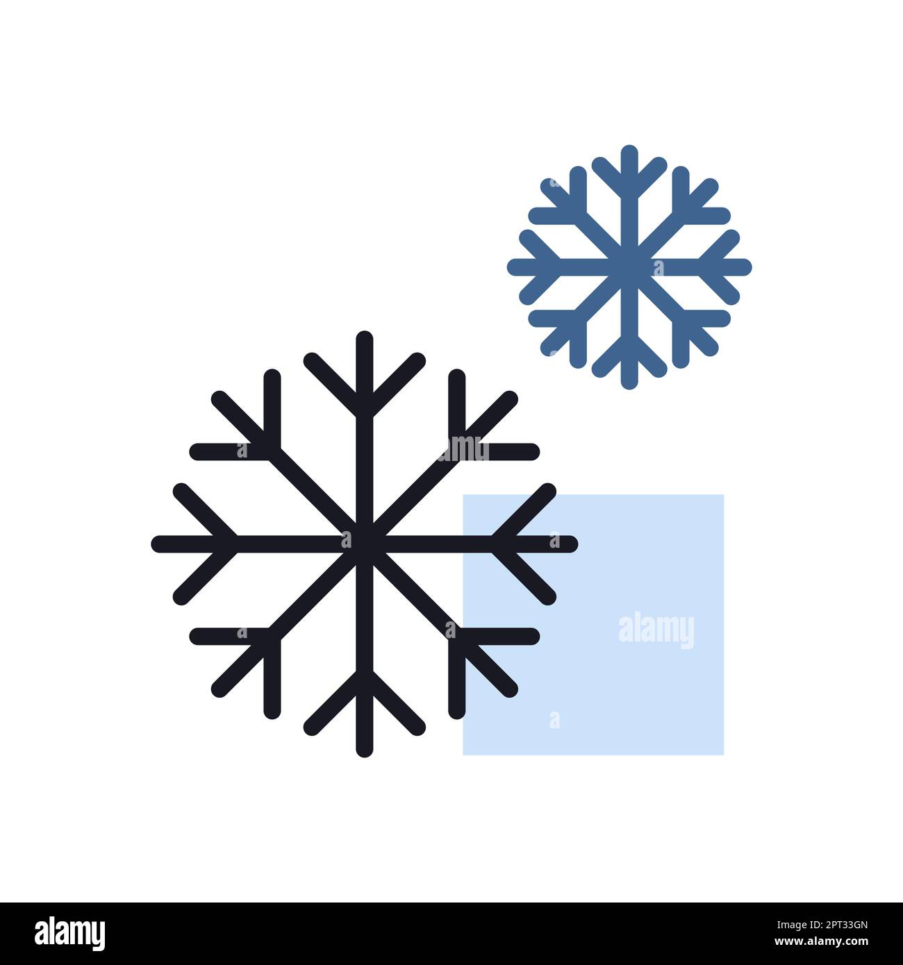 Snowflakes vector isolated icon. Winter sign. Graph symbol for travel ...