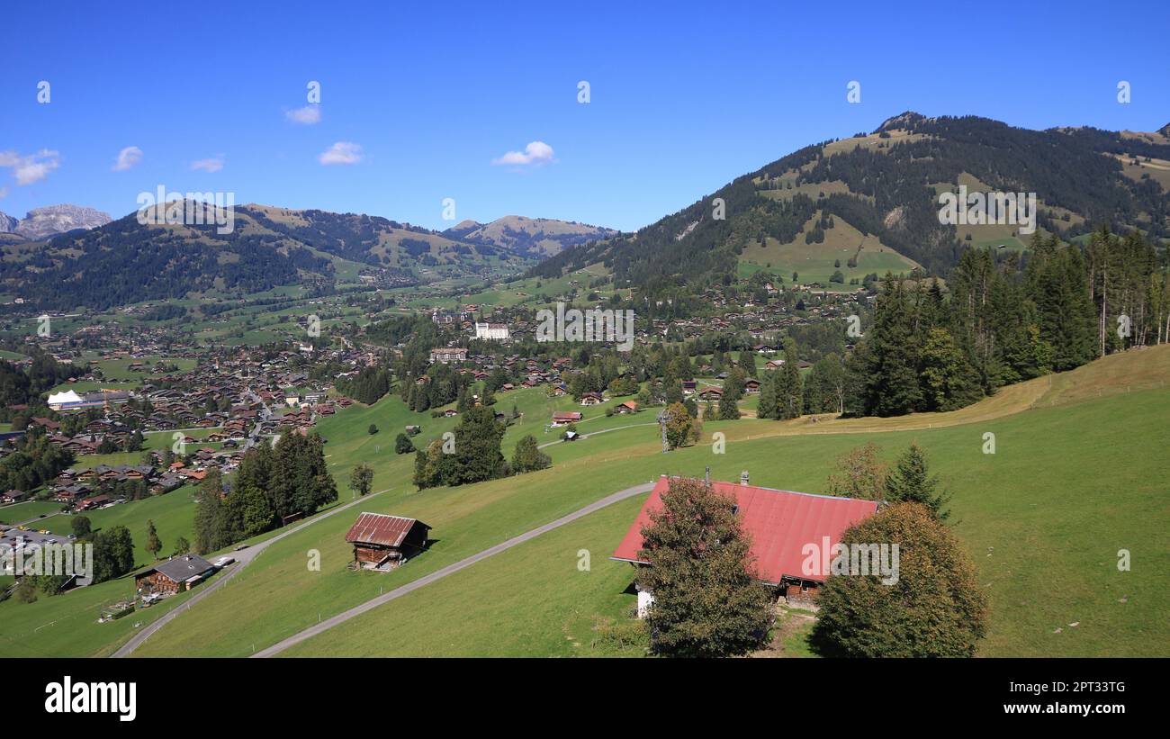 Mountain village and holiday resort Gstaad, Switzerland Stock Photo - Alamy