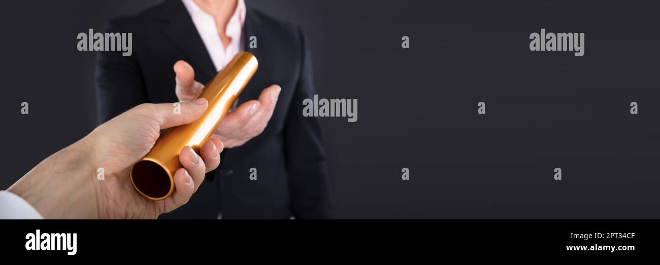 Relay race handing over hi-res stock photography and images - Alamy